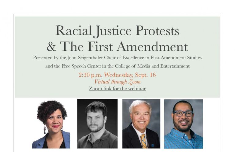 Sept. 16: Panel to discuss 'Racial Justice Protests and the First ...